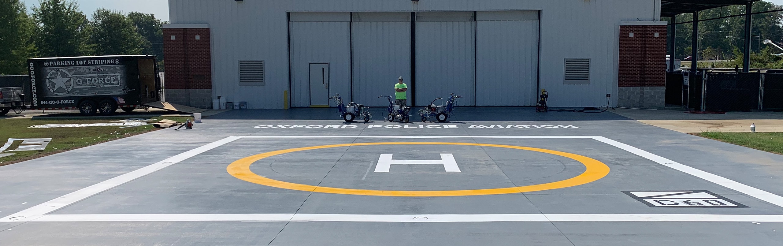 Police Helipad Restriping Project in Oxford, AL | G-FORCE™ Alabama
