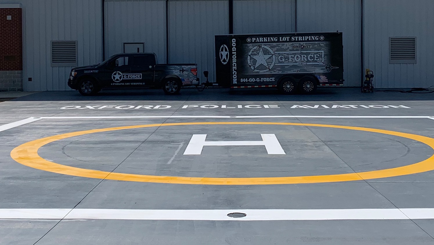 Police Helipad Restriping Project in Oxford, AL | G-FORCE™ Alabama