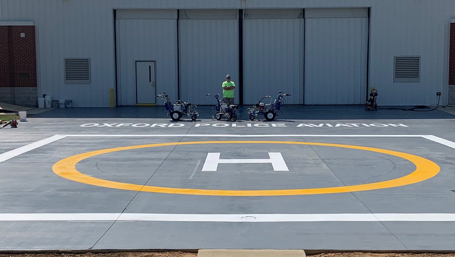 Police Helipad Restriping Project in Oxford, AL | G-FORCE™ Alabama