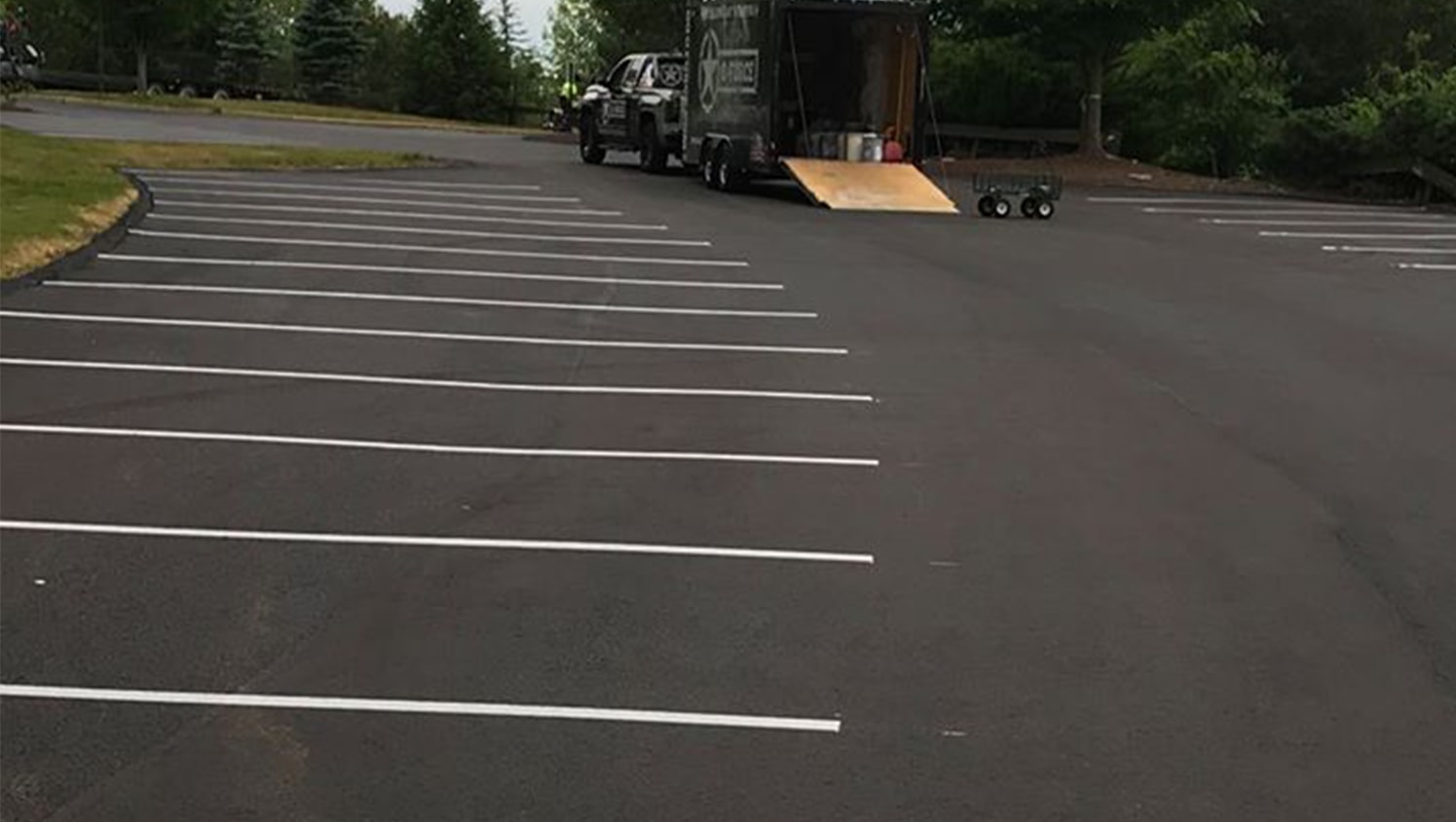 Irregular Parking Lot Striping Project | G-FORCE™ Boston