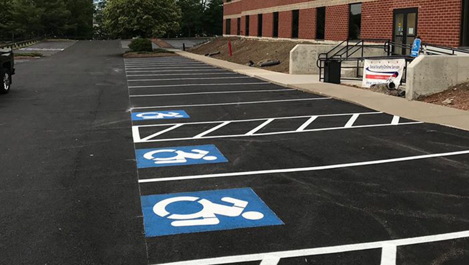 Irregular Parking Lot Striping Project | G-FORCE® Boston