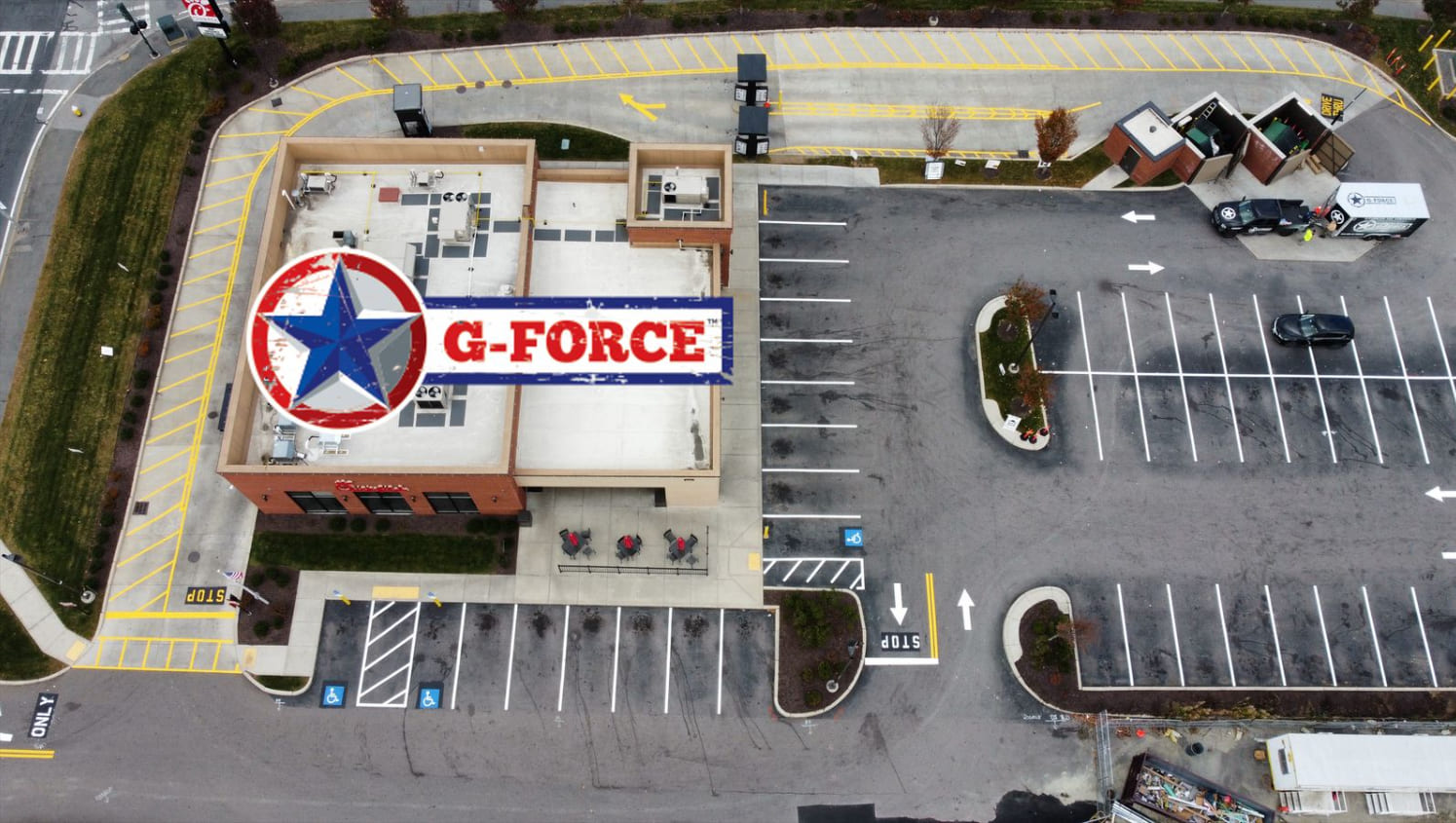 Line Striping for Horizon Construction at Worcester Chick-fil-A | G-FORCE™