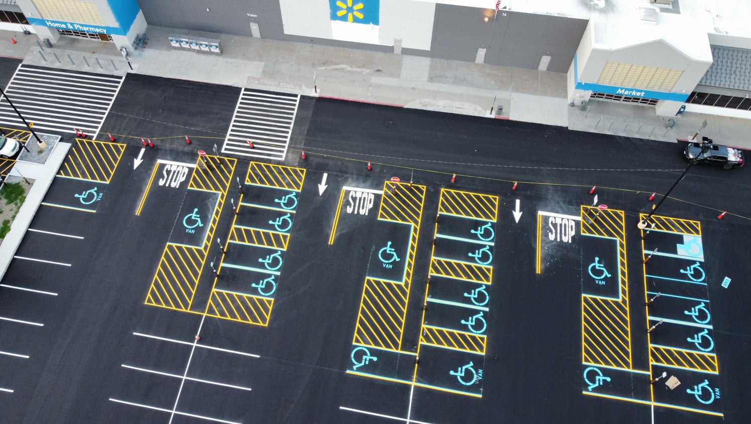 Claremont Walmart Parking Lot Striping | G-FORCE™