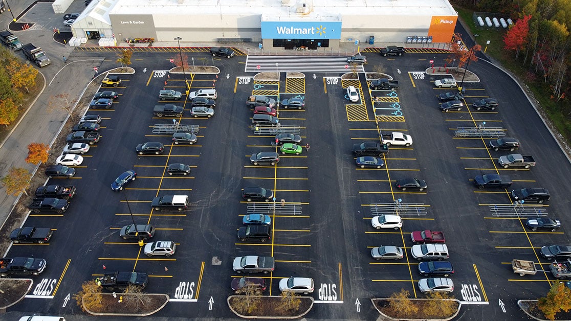 Walmart Parking Lot Line Striping | G-FORCE™ New Hampshire & Massachusetts