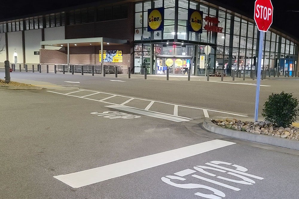 Parking Lot Restriping Project for Lidl | G-FORCE™ Charleston