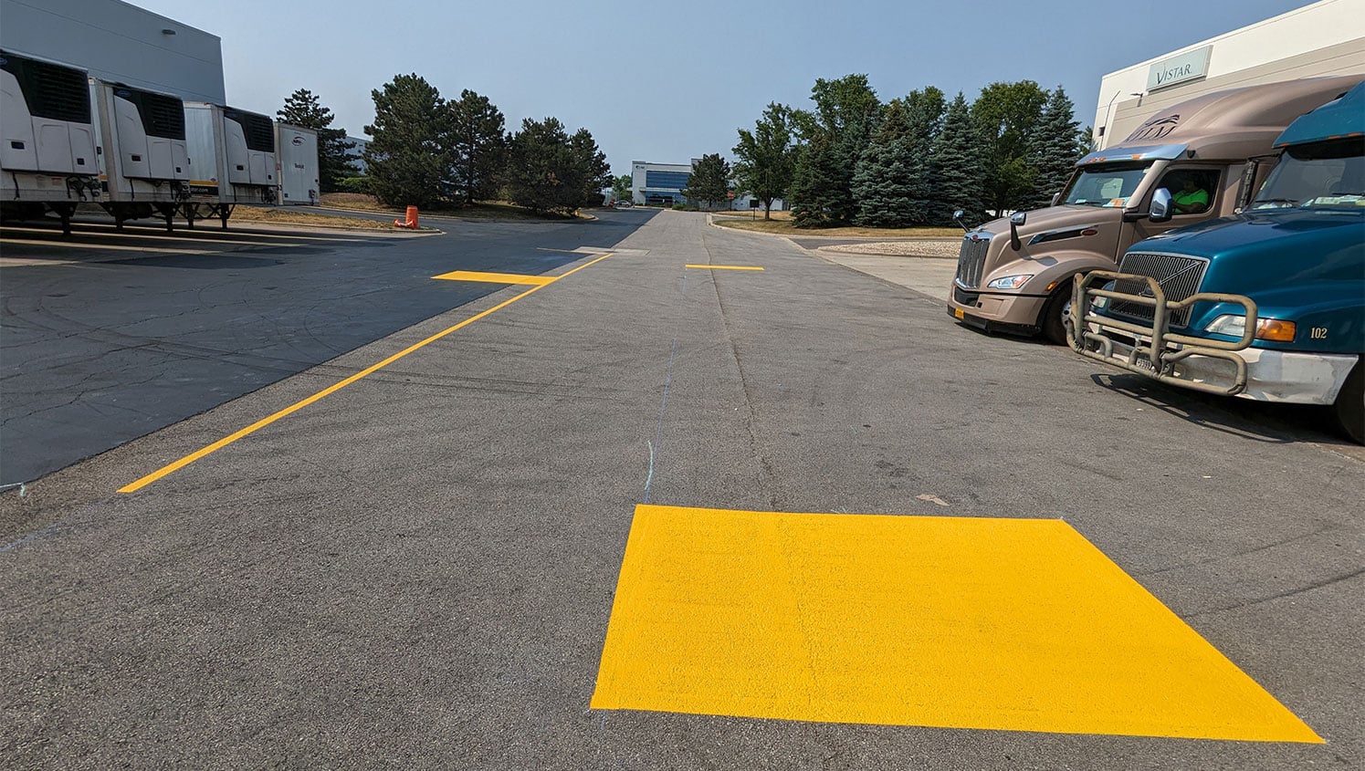 Vistar Truck Stall Striping in Bolingbrook, IL | G-FORCE™