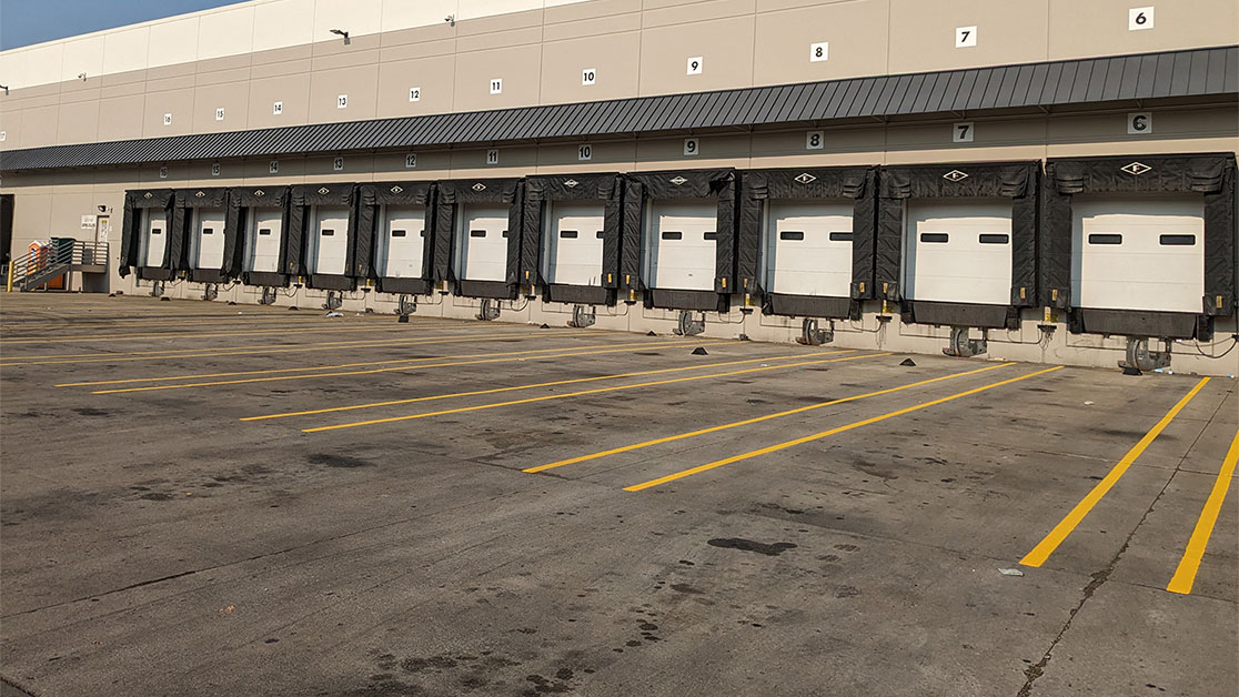 Vistar Truck Stall Striping in Bolingbrook, IL | G-FORCE™