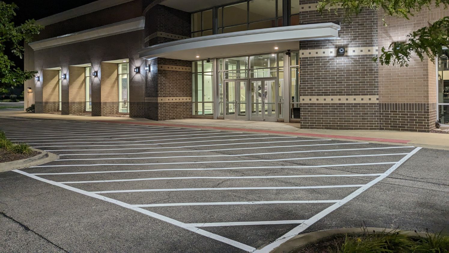 Line Striping for CJQ Facility Services in New Lenox, IL | G-FORCE™