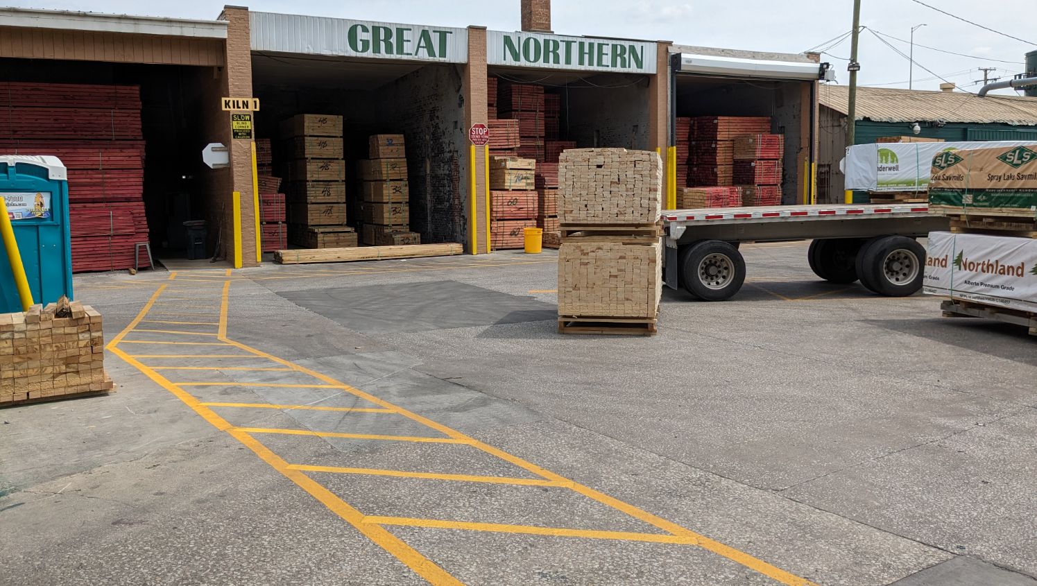 Line Striping in Blue Island for Great Northern Lumber | G-FORCE™