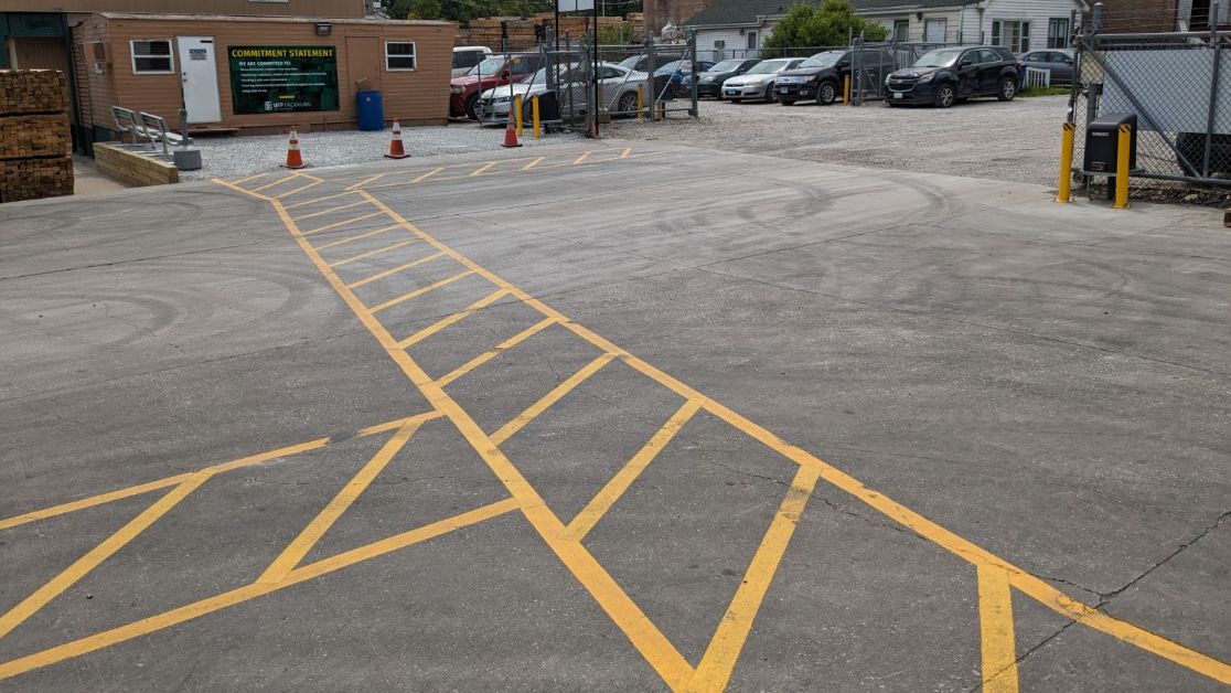 Line Striping in Blue Island for Great Northern Lumber | G-FORCE™