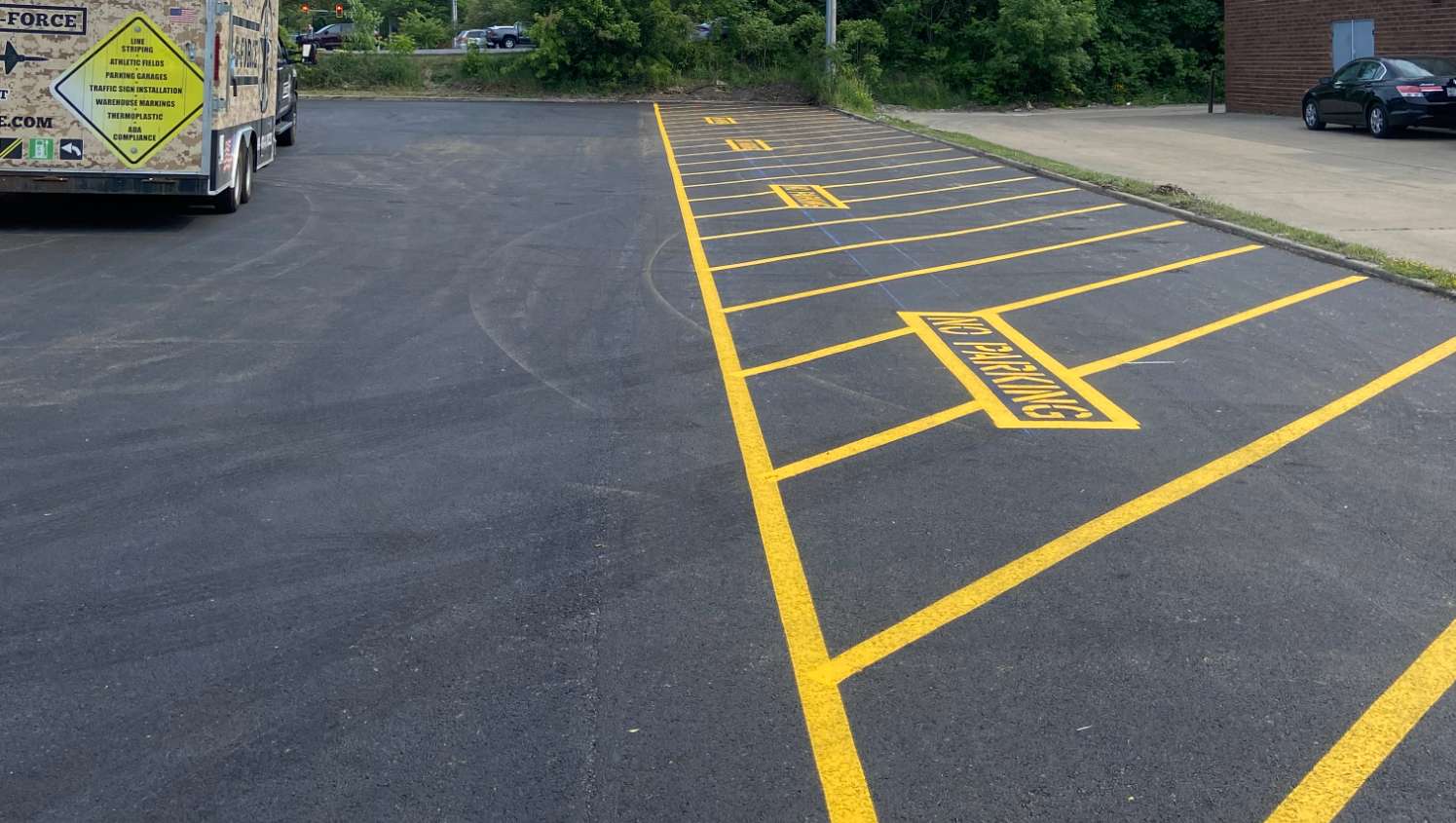 New Parking Lot Striping and Layout | G-FORCE Cleveland