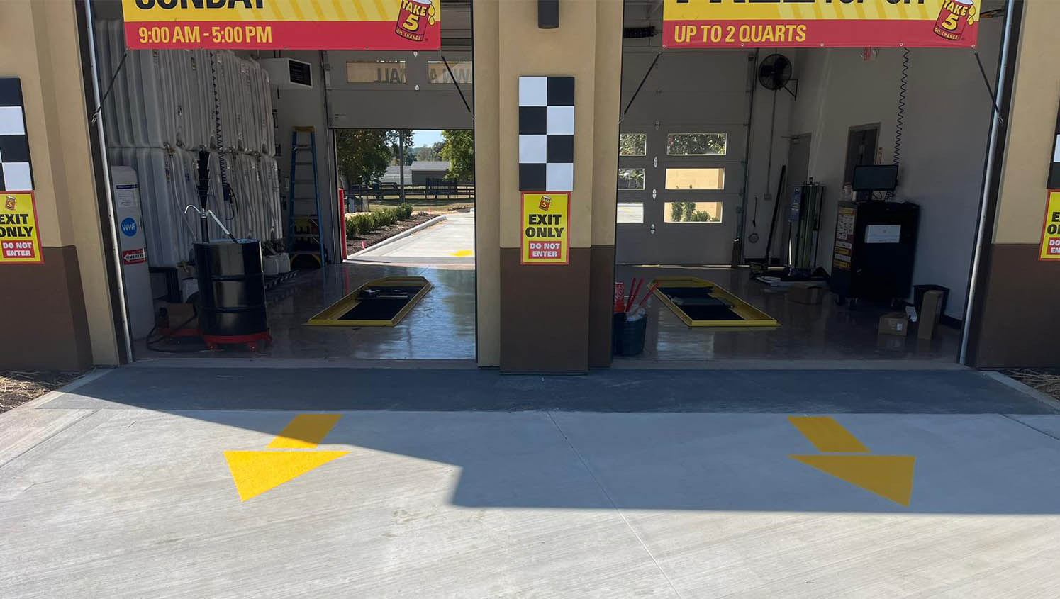 Parking Lot Sign Installation for Take 5 Oil Change in Zanesville | G ...