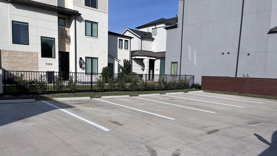 Parking Stop Installation at Homeowners Association | G-FORCE™ Dallas