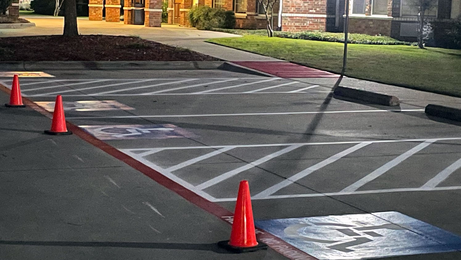 Fire Lane Striping for Senior Nursing Facility | G-FORCE™ Dallas
