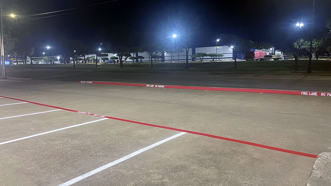 View Our Fire Lane Markings Project in Fort Worth, TX | G-FORCE