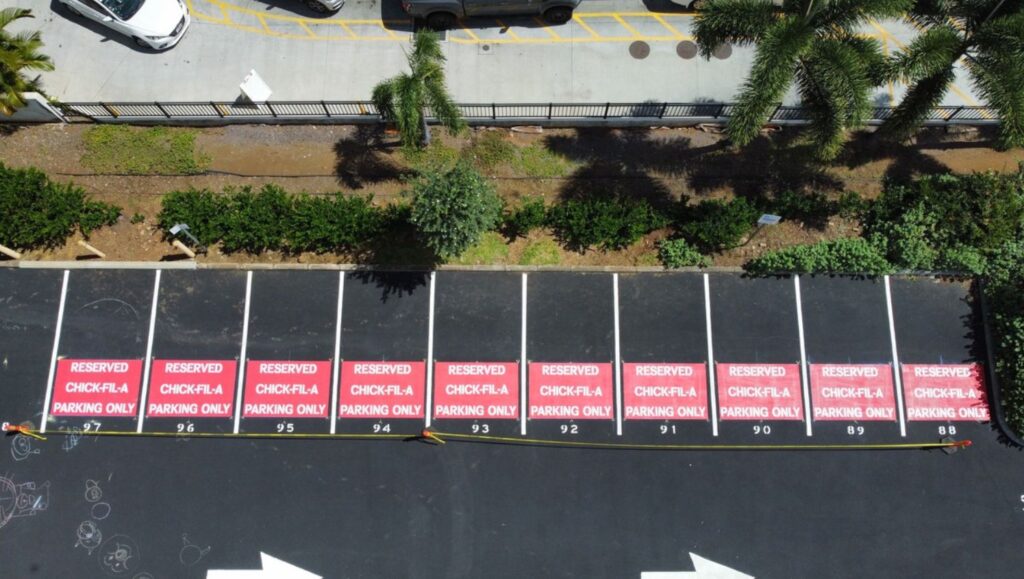 Line Striping for Chick Fil-A Makiki in Honolulu, Oahu | G-FORCE®