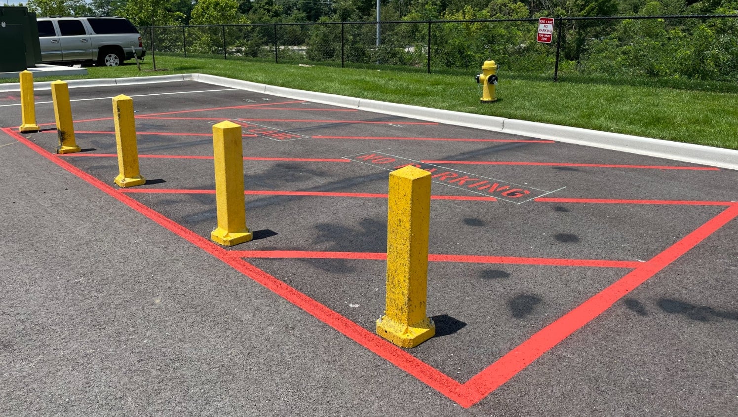 Ground Effects Fire Lane Striping Project | G-FORCE™