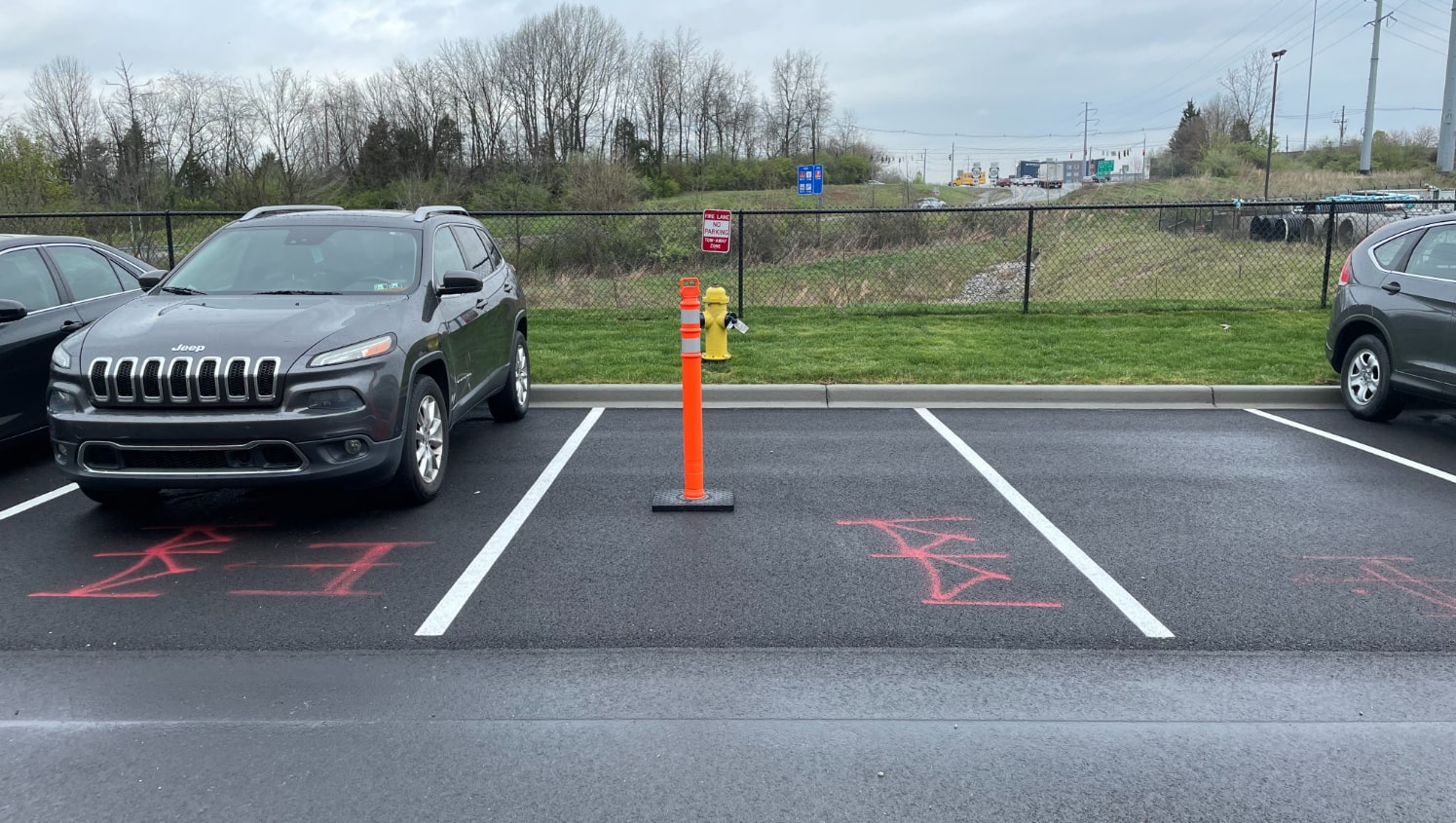 Ground Effects Fire Lane Striping Project | G-FORCE™