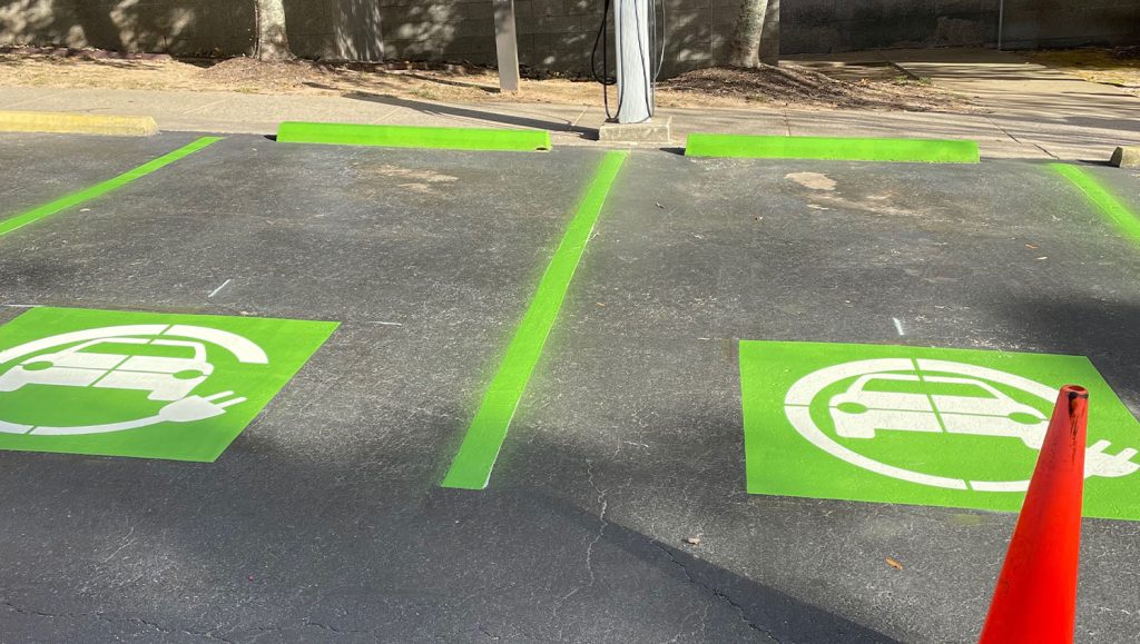 EV Charging Bay Markings for Embassy Suites in Little Rock | G-FORCE®