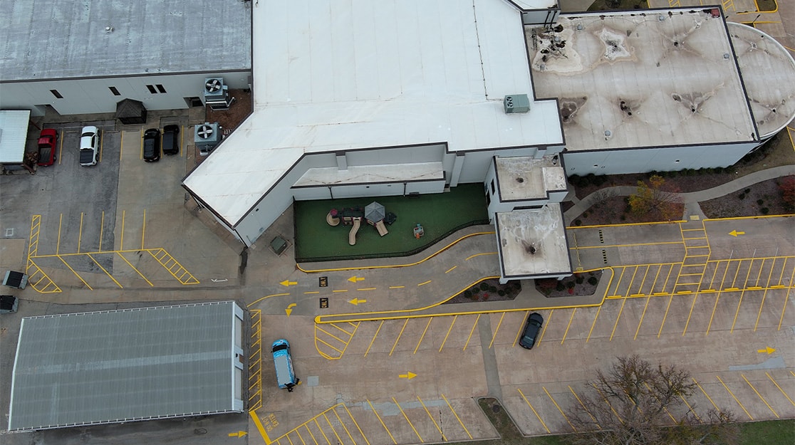 Line Striping for Owasso First Assembly Church in Owasso | G-FORCE®