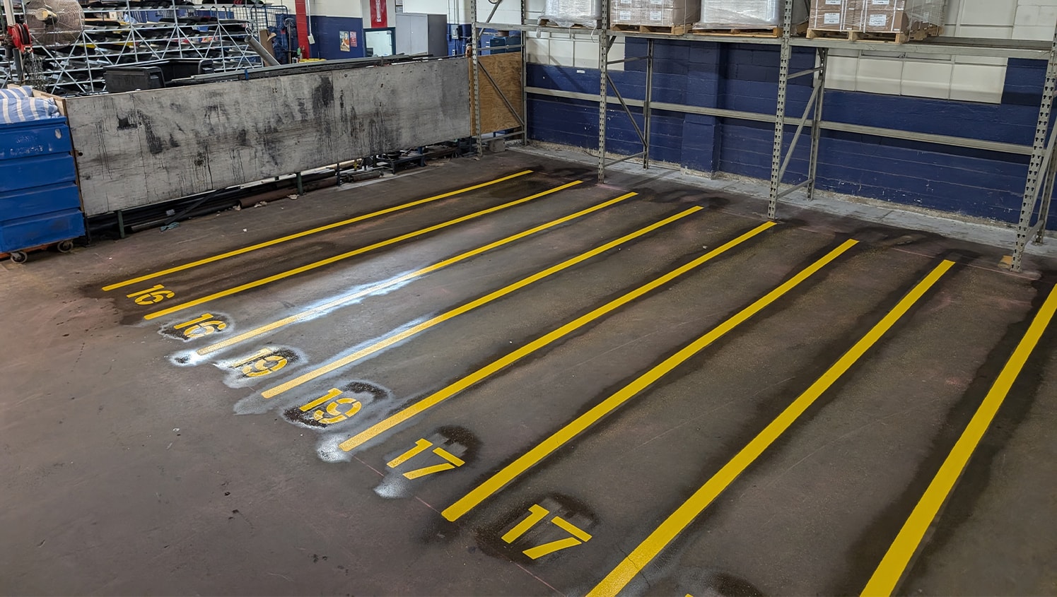 Warehouse Floor Markings for Superior Linen in Tulsa | G-FORCE®