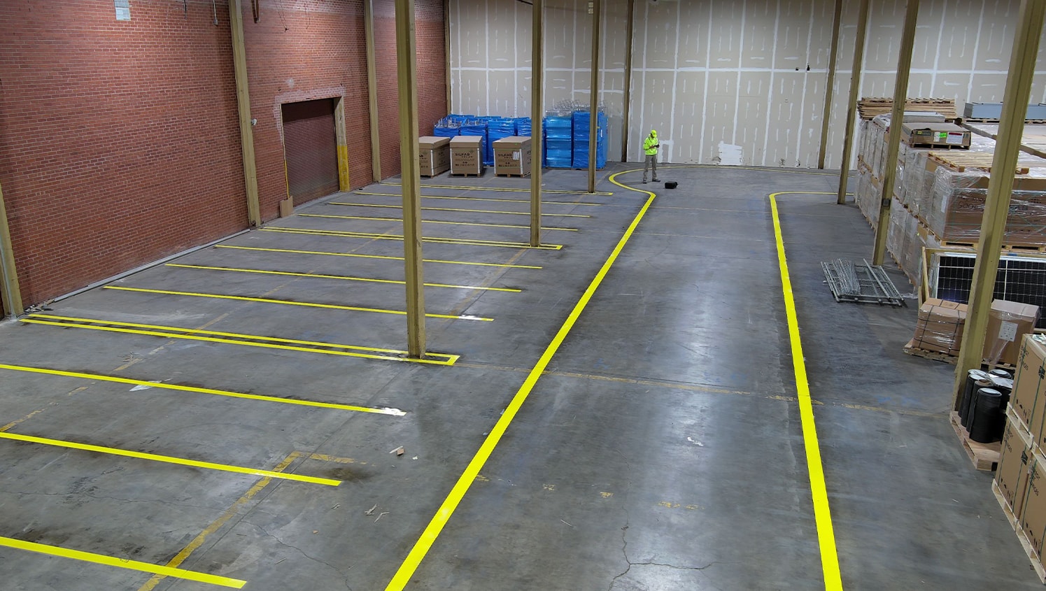 Warehouse Floor Markings for ENCOsteel in Oklahoma City | G-FORCE®