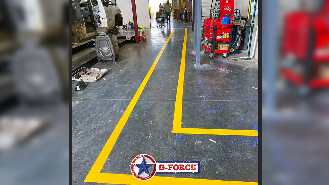 Warehouse Markings for Construction Company | G-FORCE® Orlando