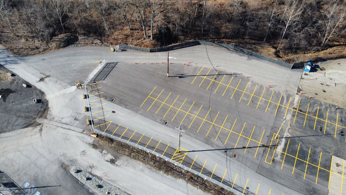 Line Striping for Republic Services in Carnegie, PA | G-FORCE™