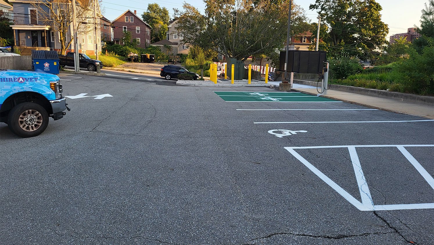 EV Charging Bay Marking in Providence, RI | G-FORCE™