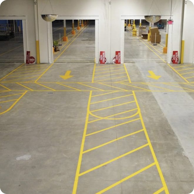 Warehouse Floor Markings in Raleigh, NC | G-FORCE