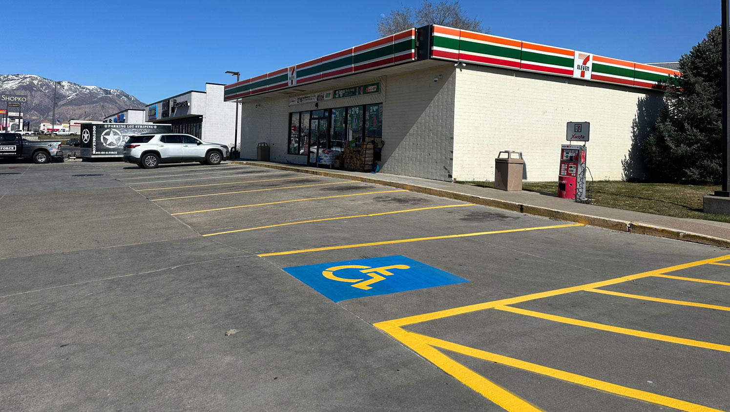 Line Striping for Three 7-Eleven Locations in Salt Lake City, UT | G-FORCE™