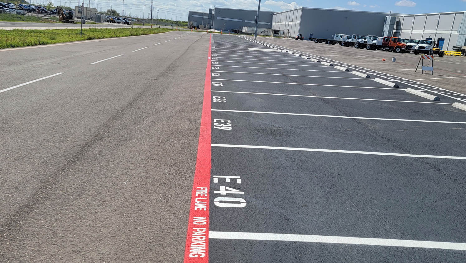 Line Striping for NAVISTAR in San Antonio, TX | G-FORCE™️