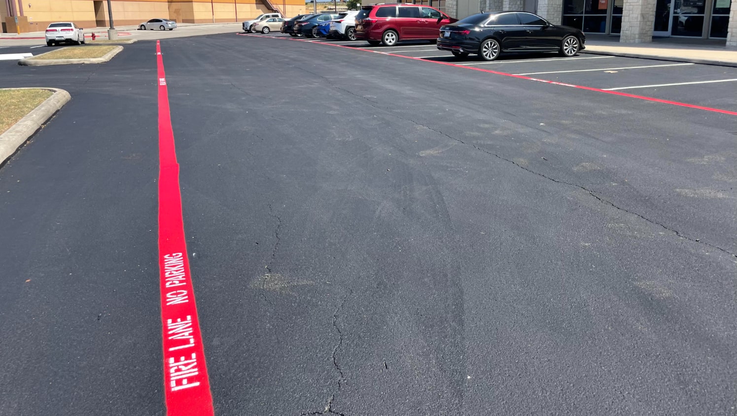 Line Striping for Ashley's Furniture in Universal City, TX | G-FORCE™