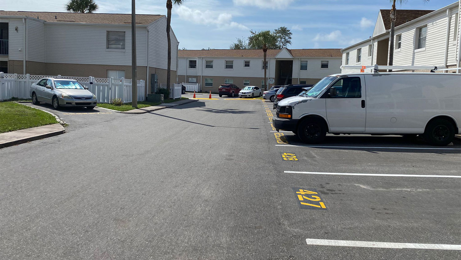 Fresh Pavement Markings for Tampa Apartment Complex | G-FORCE™