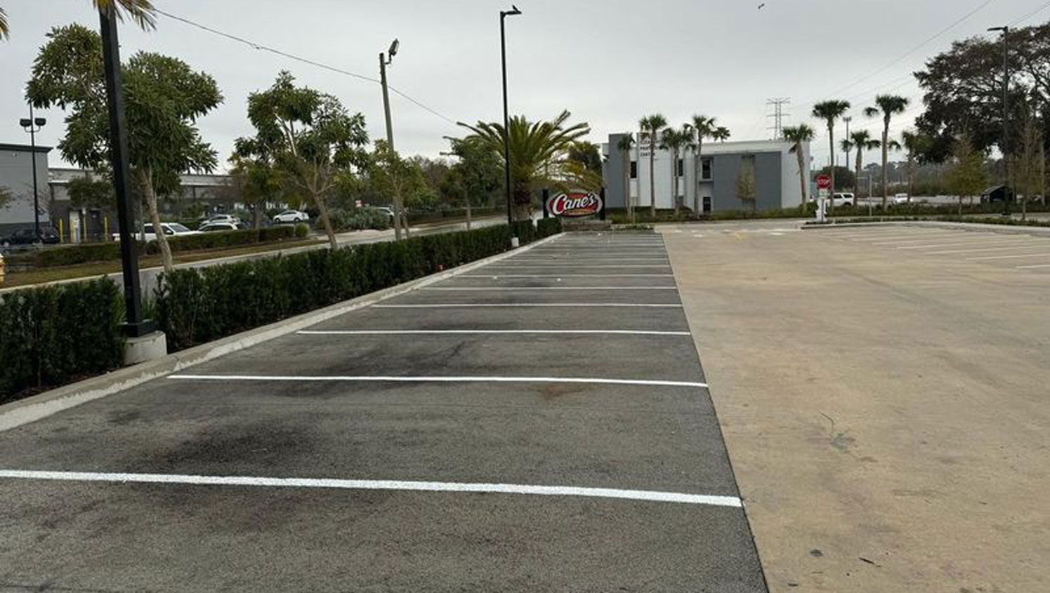 Parking Lot Striping for Raising Cane's in Clearwater, FL | G-FORCE™