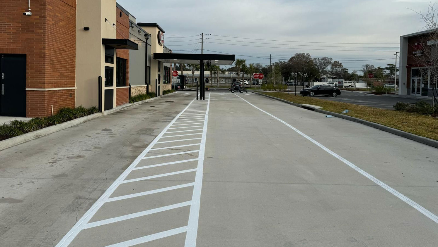 Line Striping for Raising Cane's in Clearwater, FL | G-FORCE™