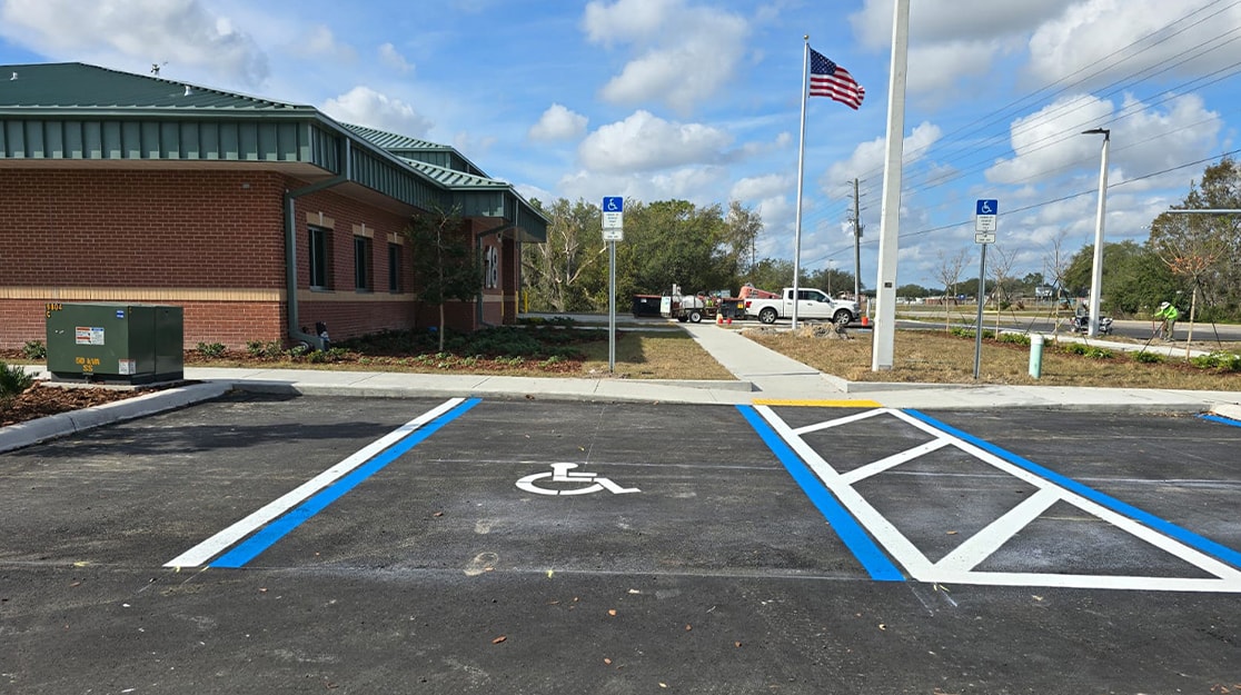 Line Striping for Pasco Fire Station in Zephyrhills | G-FORCE®
