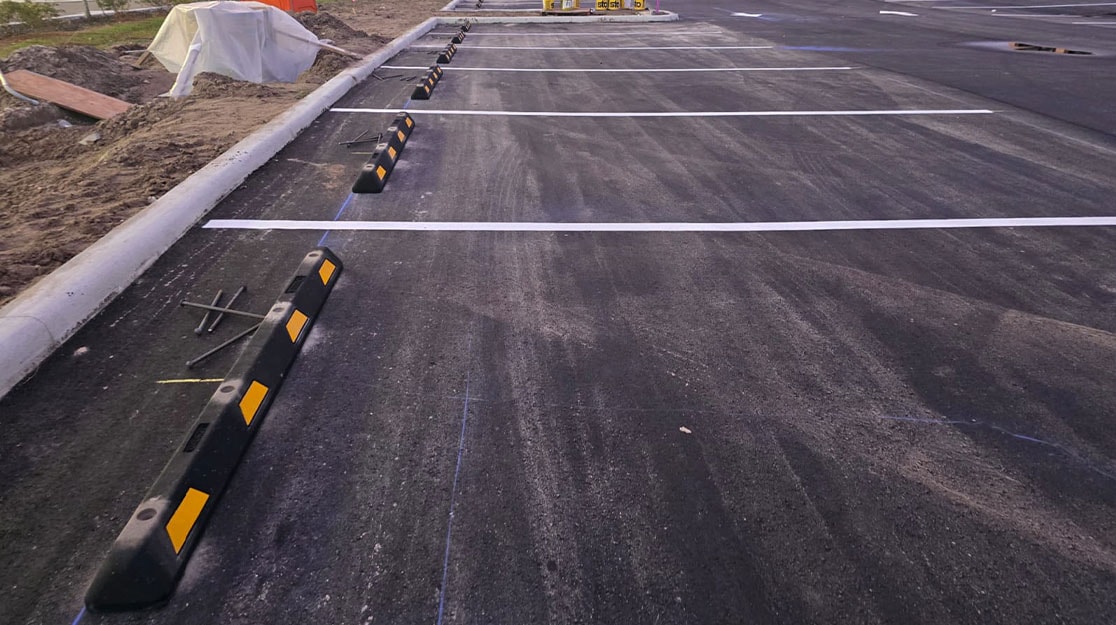 Parking Stops Installation for Business Parking Lot in Bradenton | G-FORCE®