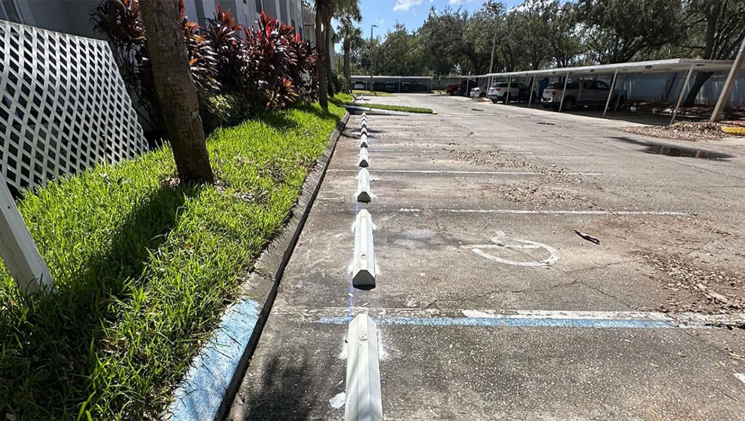 Parking Stops Installation for Apartment Complex in Tampa | G-FORCE®