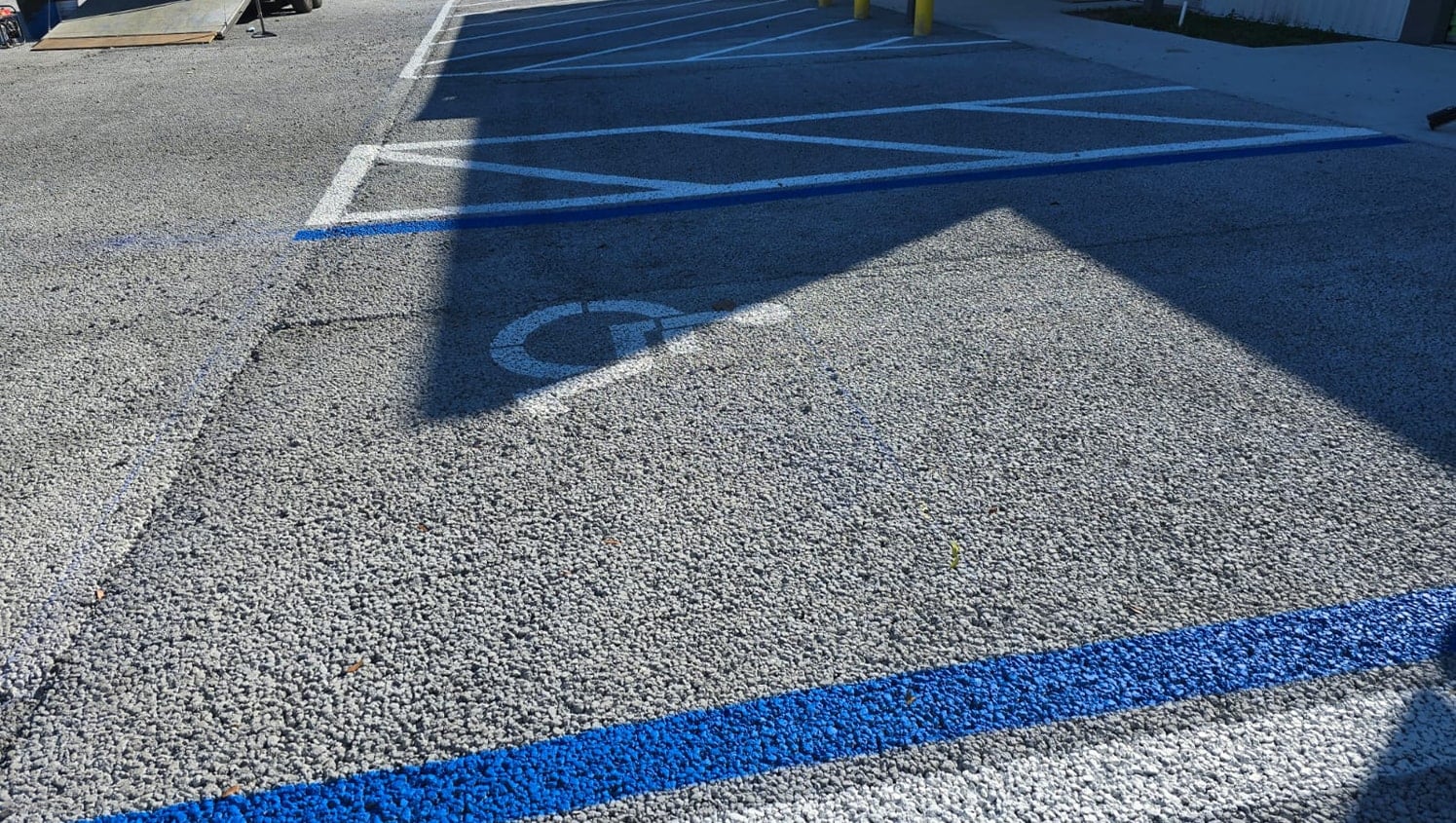 Parking Stops Installation for a Business in Clearwater | G-FORCE®
