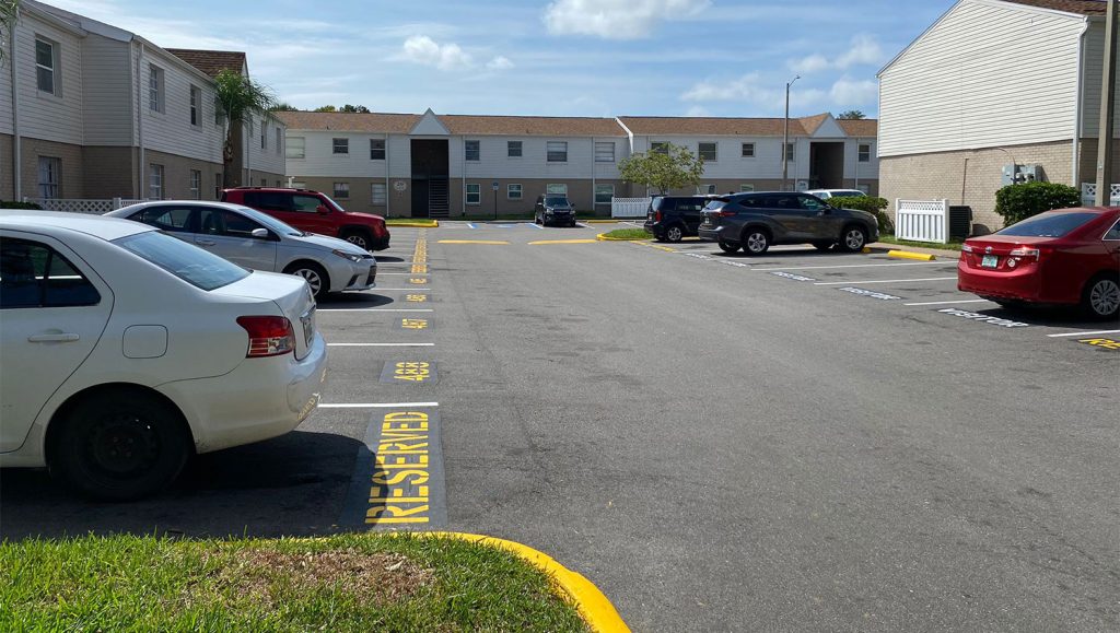 Fresh Pavement Markings for Tampa Apartment Complex | G-FORCE™