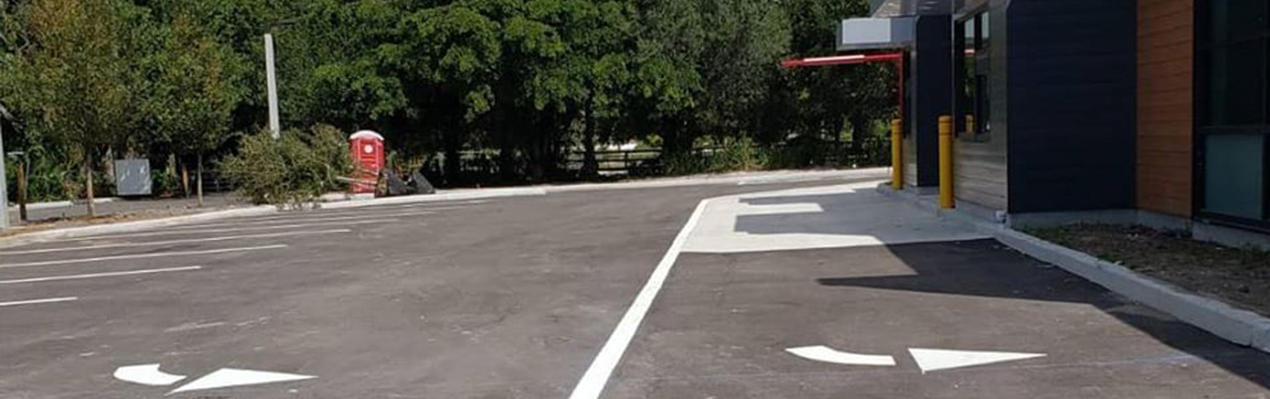 Parking Lot Striping and Drive Thru Markings in Tampa | G-FORCE™