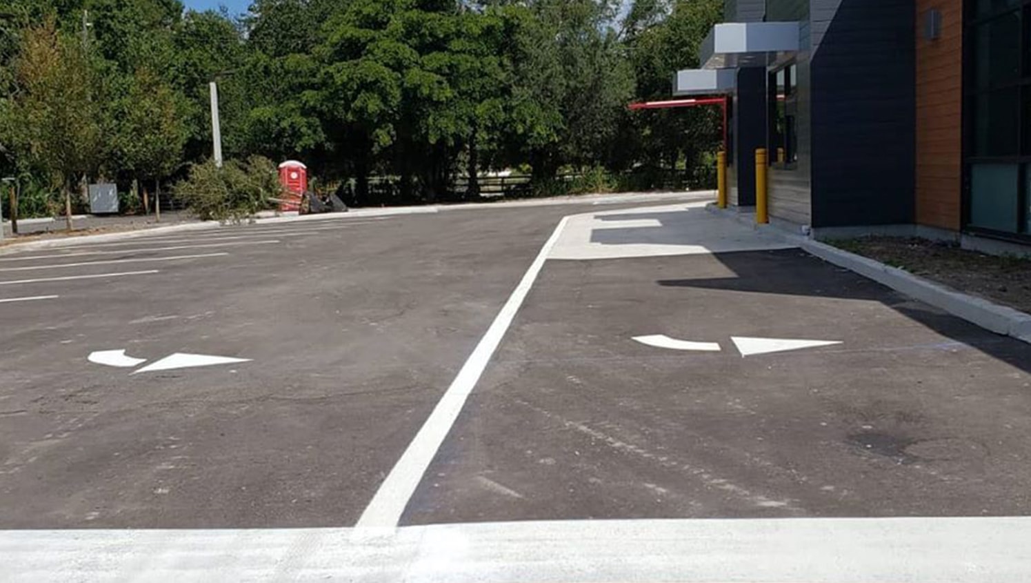 Parking Lot Striping and Drive Thru Markings in Tampa | G-FORCE™