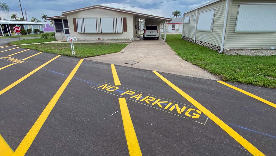 American Asphalt Paving Line Striping Project | G-FORCE™ Tampa