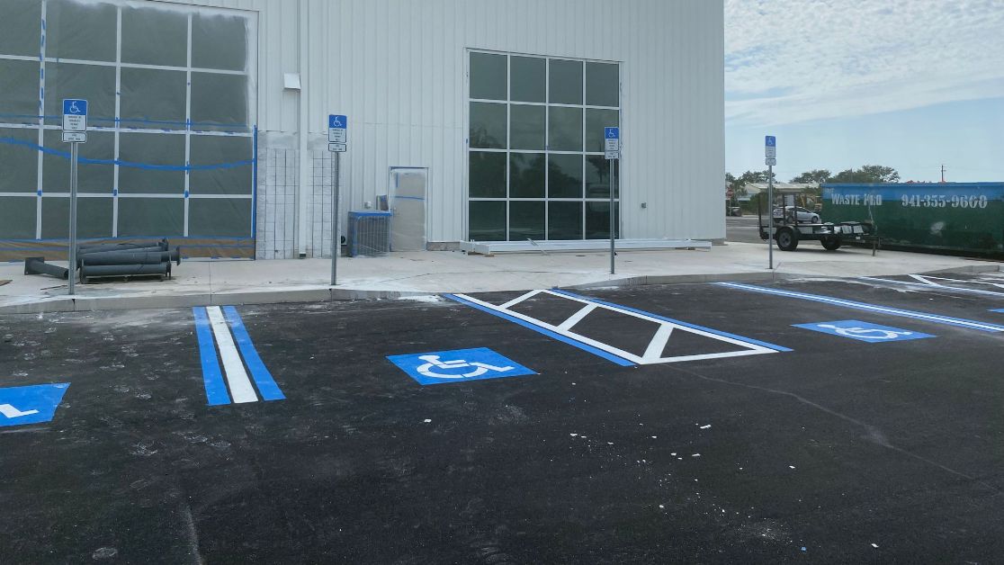 Parking Lot Striping and Drive Thru Markings in Tampa | G-FORCE™
