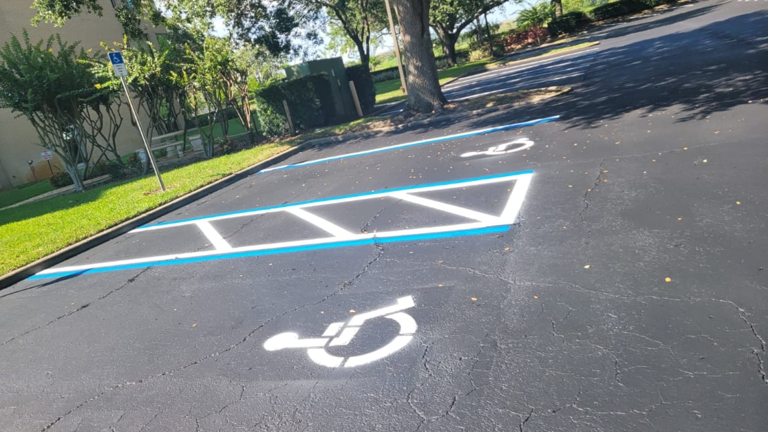 Parking Lot Striping and Drive Thru Markings in Tampa | G-FORCE™