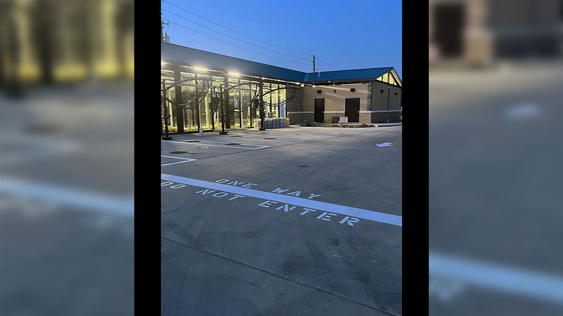Line Striping for Tidal Wave Car Wash in New Port Richey, FL | G-FORCE™