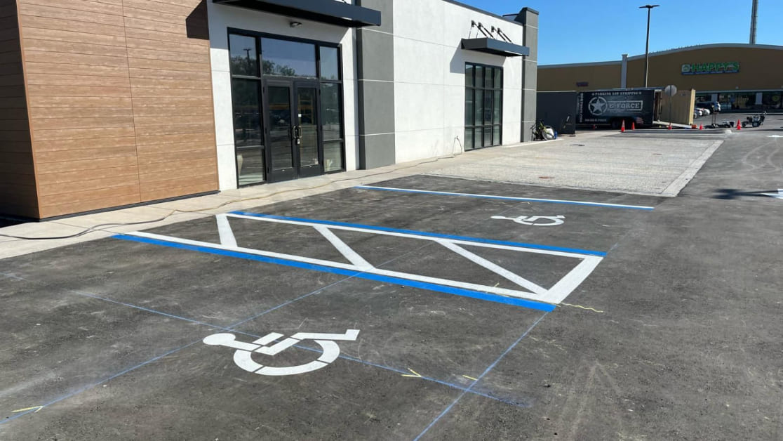 Parking Lot Striping and Drive Thru Markings in Tampa | G-FORCE™
