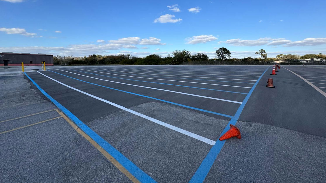 Line Striping for Warehouse in Winter Haven, FL | G-FORCE™
