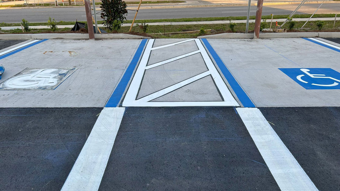 ADA Line Striping for Business in St. Petersburg, FL | G-FORCE™